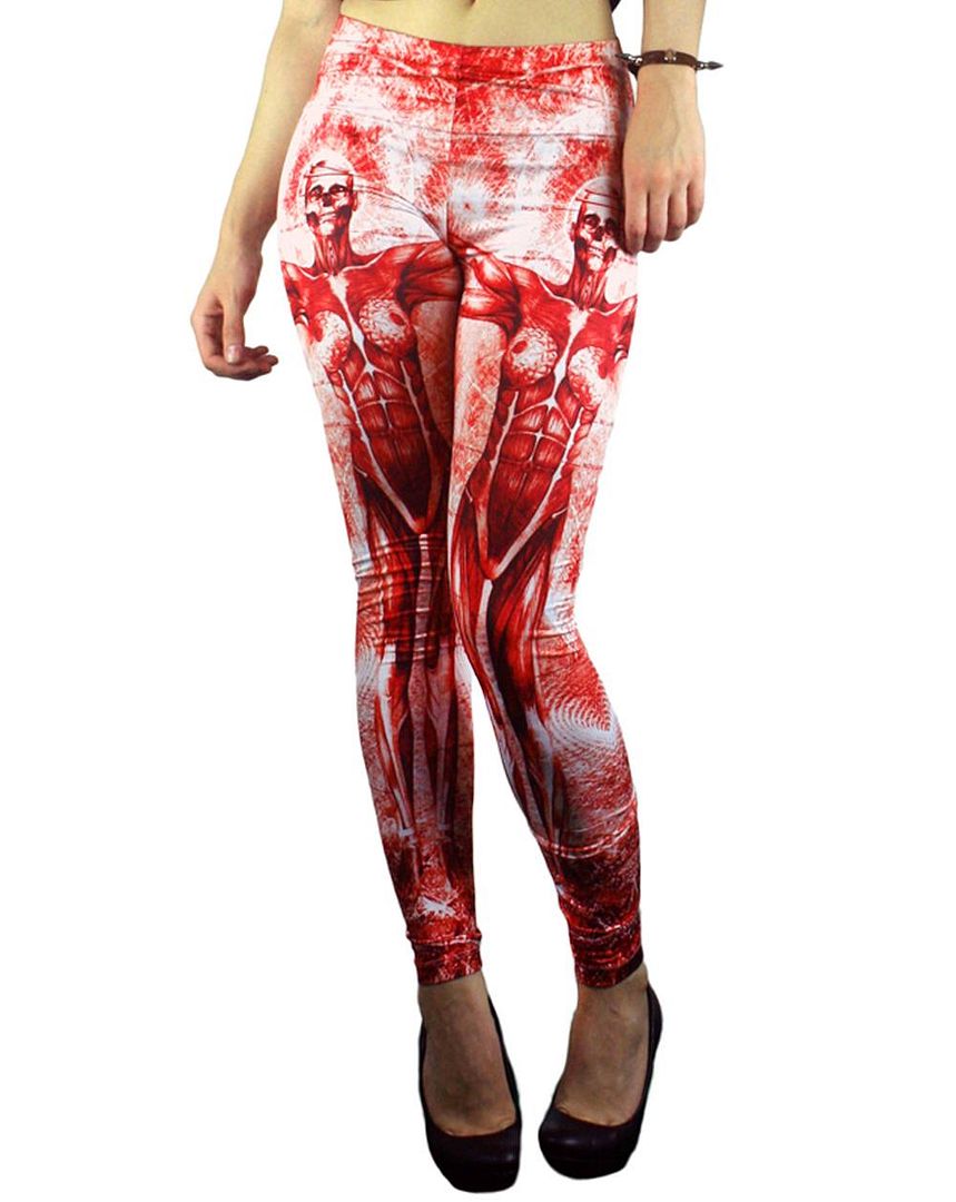 Too Fast Anna Legging Zombie Skull Emo Gothic Punk Jeans Rockabilly