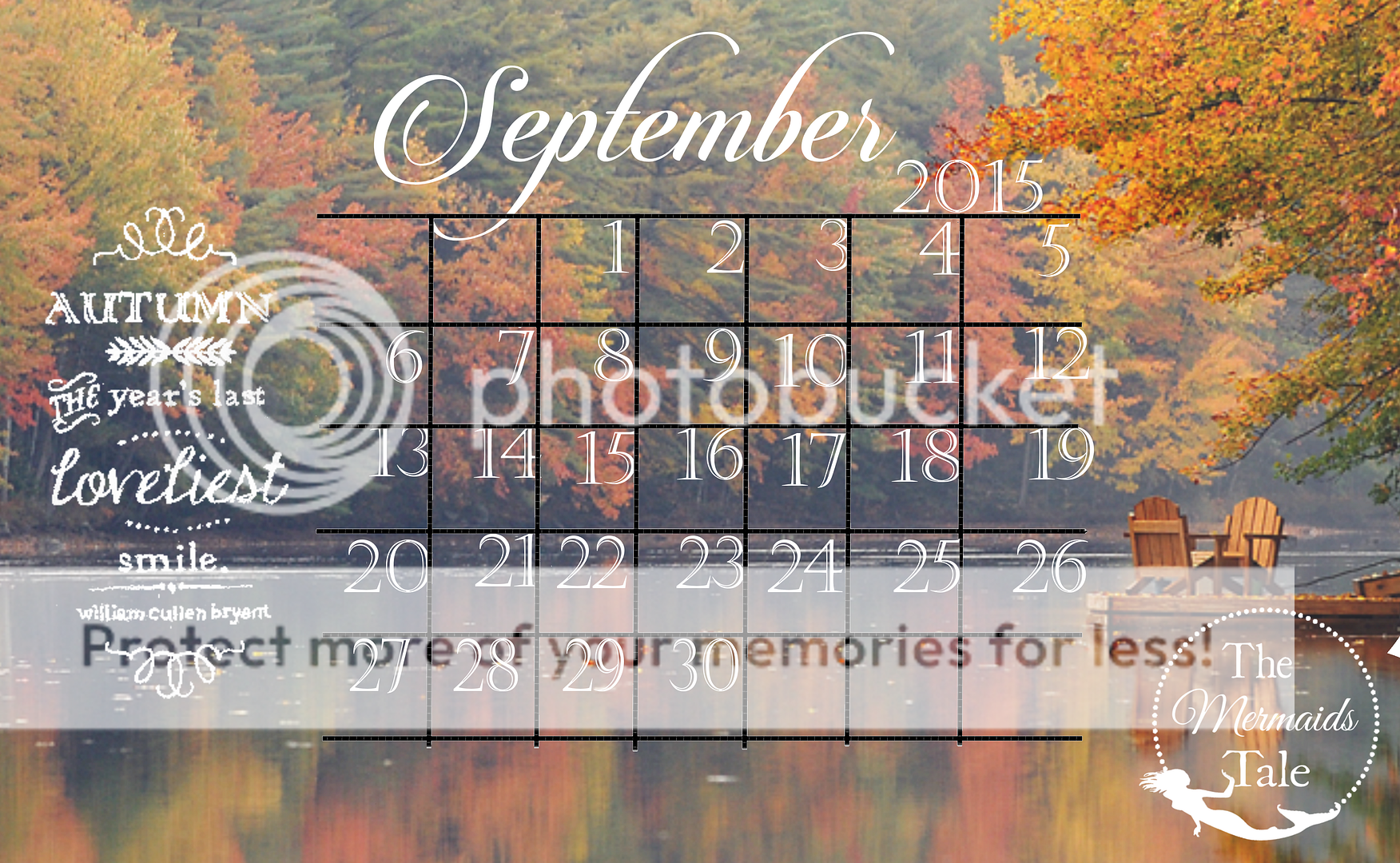 Free September desktop calender