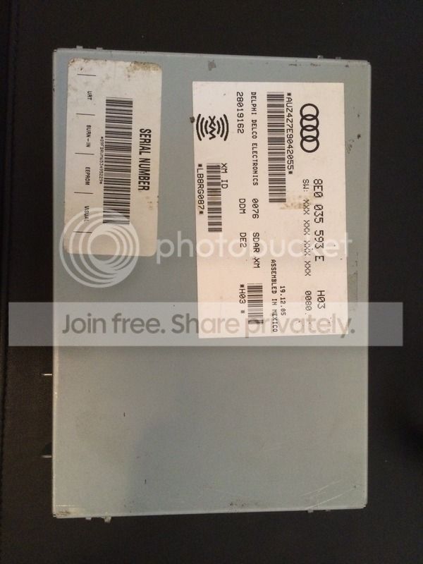 F/S: Premium 7 Radio AND XM Satellite Receiver Module | TDIClub Forums