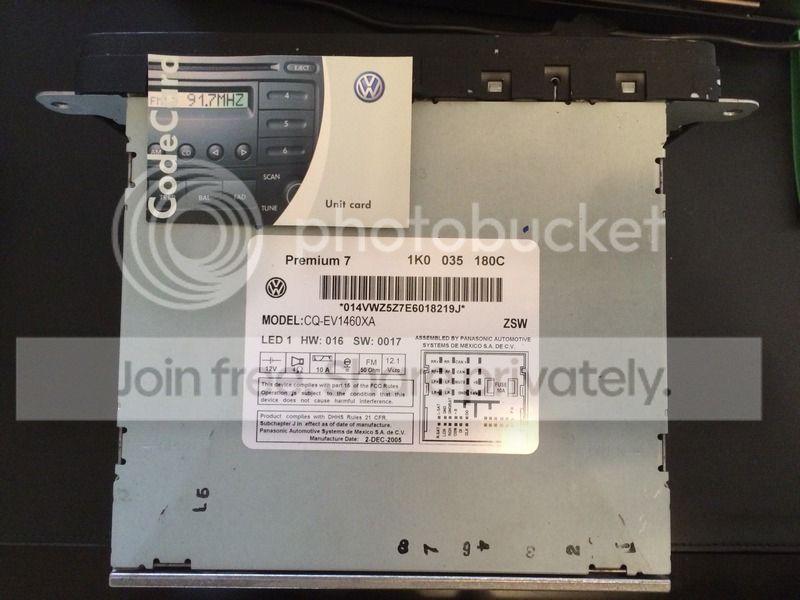 F/S: Premium 7 Radio AND XM Satellite Receiver Module | TDIClub Forums