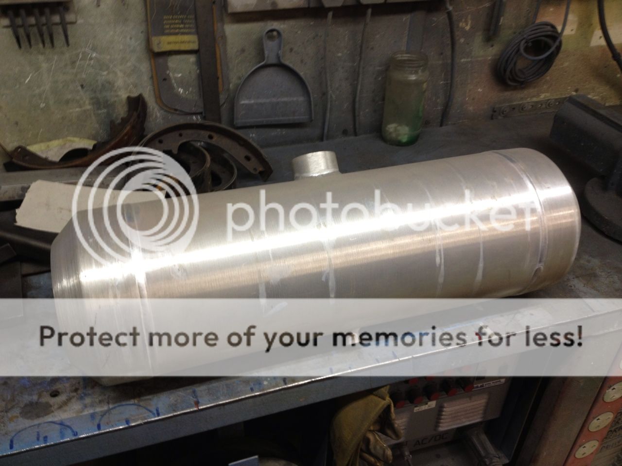 Spun aluminium Speedway fuel tank. t