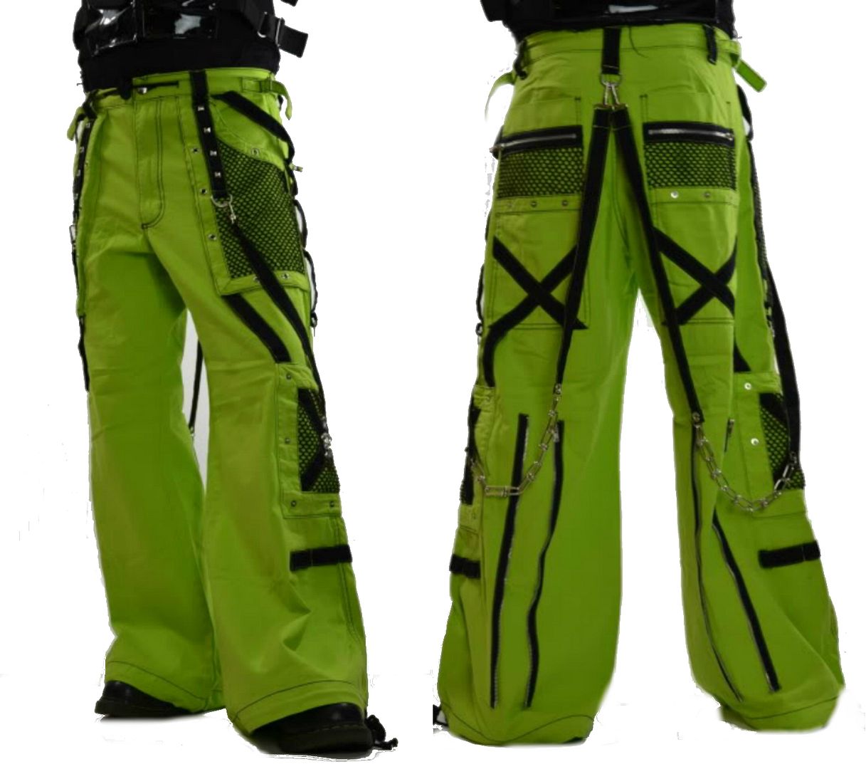 Tripp Bondage Techno Rave Gothic Cyber Industrial Punk Chain Goth Pants ...